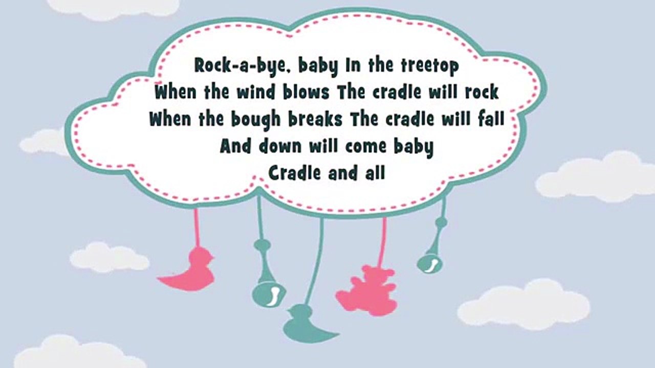 Rock a Bye Baby with Lyrics-Karaoke! Kids Songs Nursery Rhymes Lullaby ...