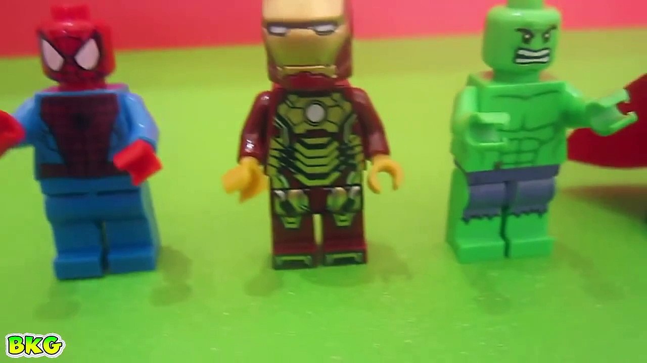 Finger Family Song Daddy Finger Nursery Rhymes Lego Hulk Spiderman Iron ...