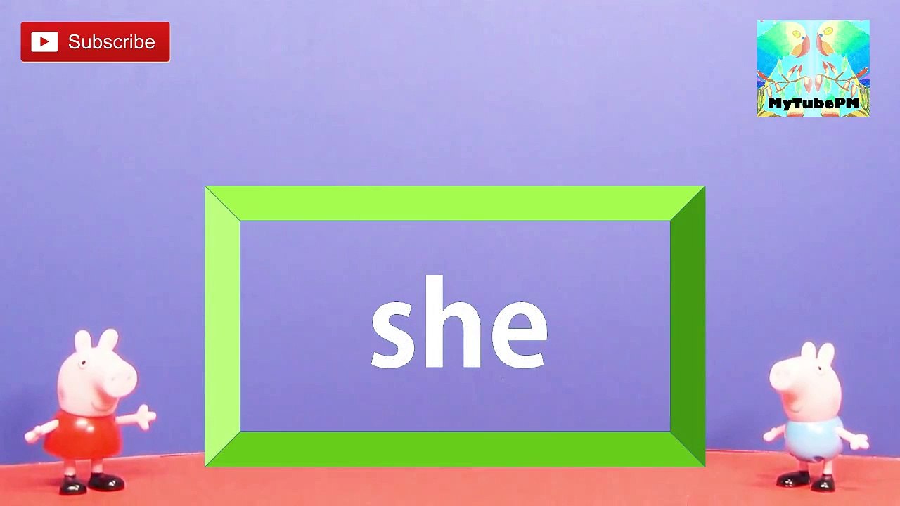 Sight words Peppa Pig and Baby George Read Kindergarten Lesson 3 Sight ...