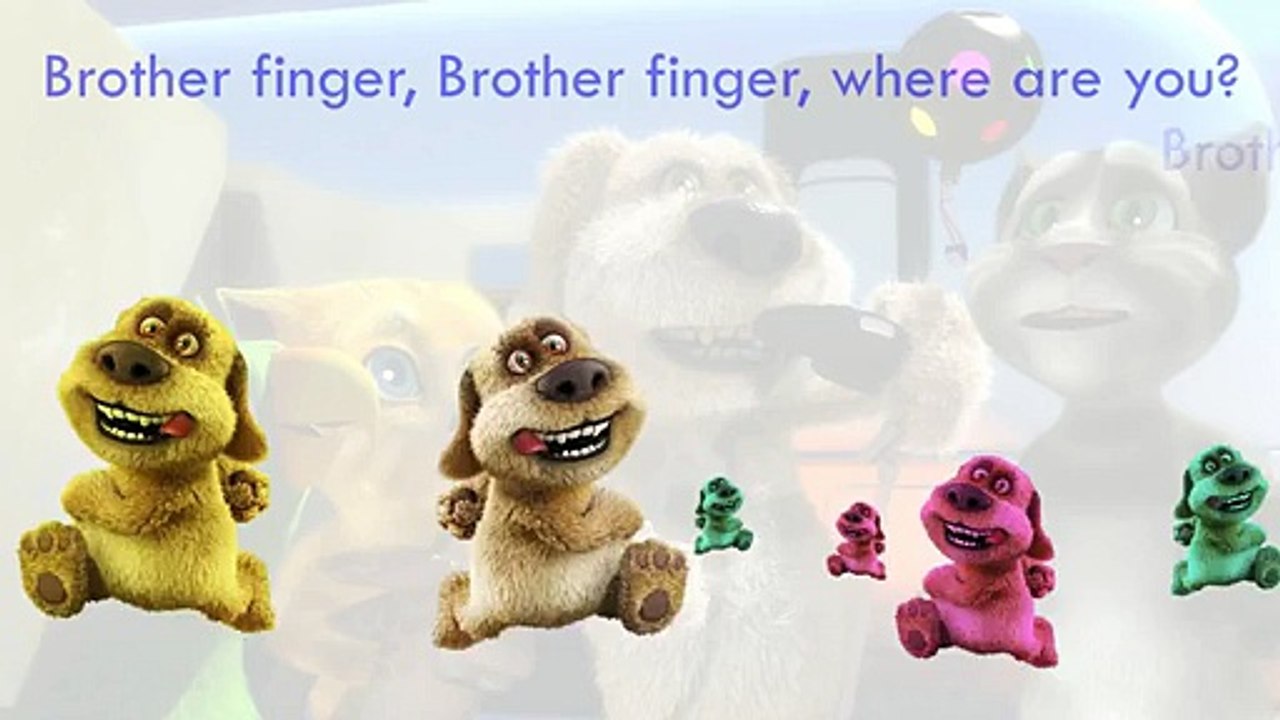 Talking Tom And Friends Finger Family Song Daddy Finger Nursery Rhymes ...