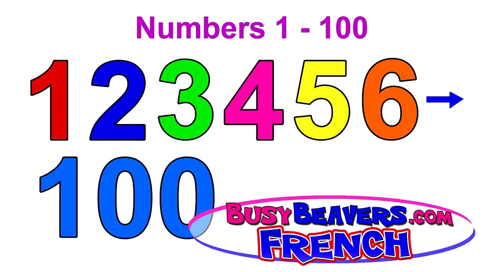 French Numbers 1 Through 100