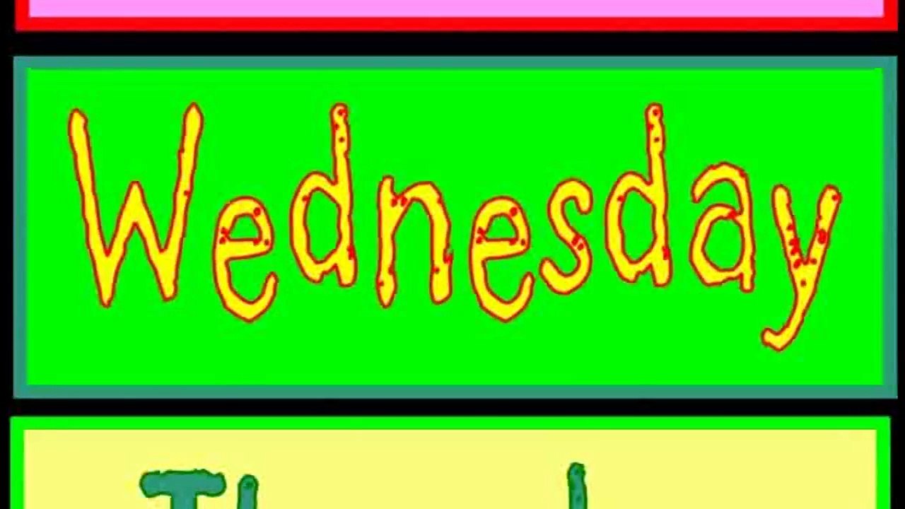 Days Of The Week Song - Dailymotion Video