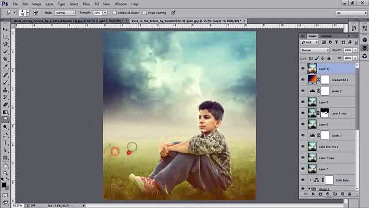 Photoshop Photo Manipulation Tutorial _ Soft Light Effects_clip5 ...