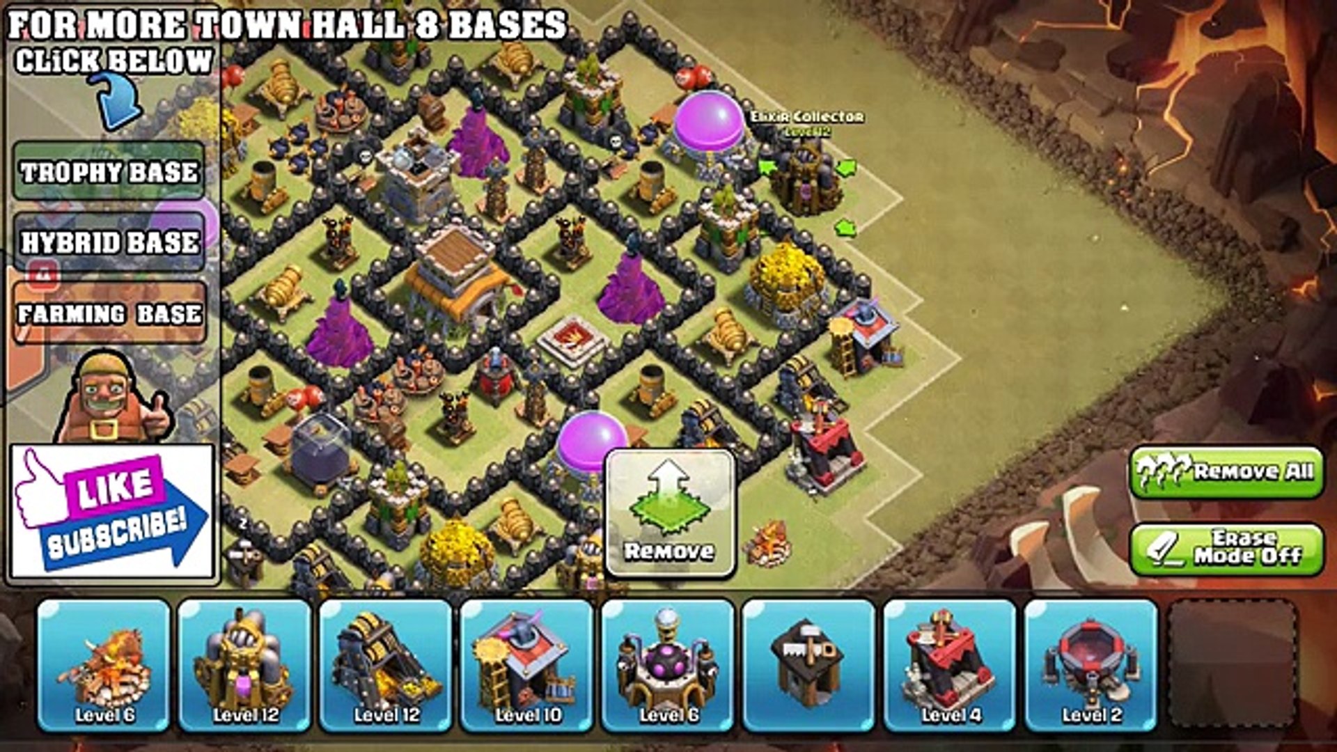 Clash Of Clans Level 8 Town Hall Trophy Base