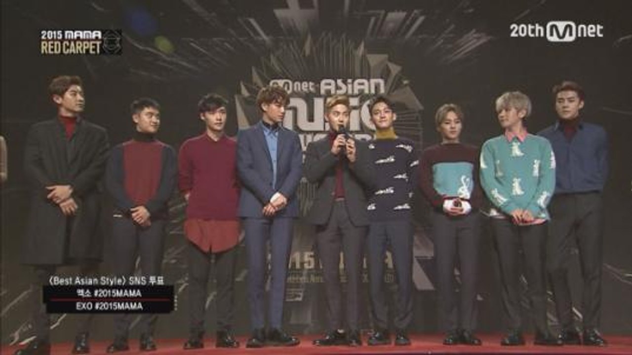 [2015MAMA] Redcarpet _ 엑소(EXO) - 동영상 Dailymotion
