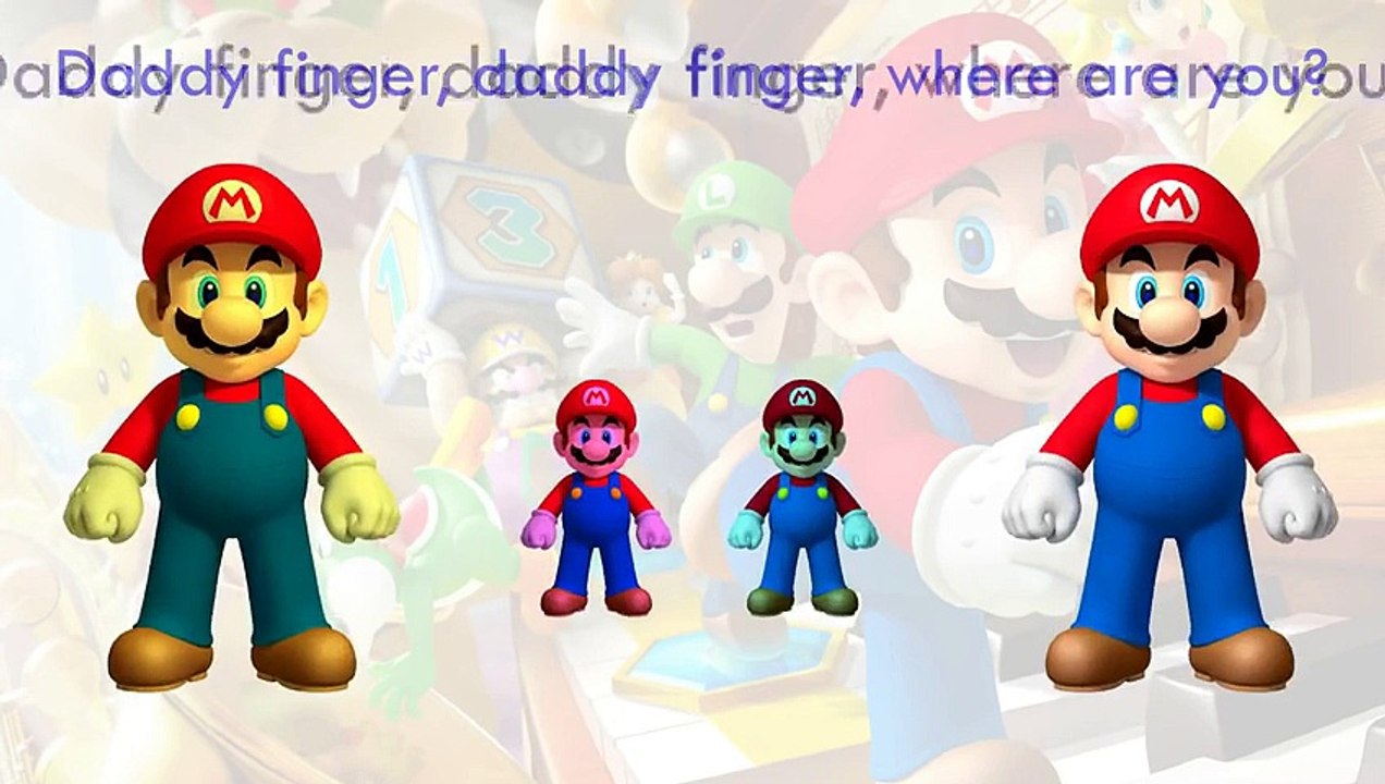 Super Mario Finger Family Song Daddy Finger Nursery Rhymes 3D Full ...