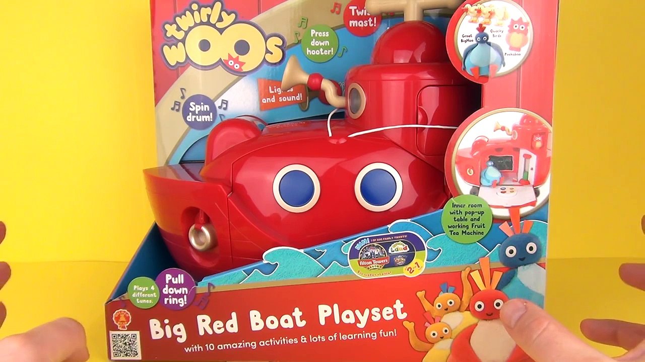 TWIRLYWOOS Big Red Boat Playset With BigHoo & Peekaboo CBeebies Toys ...