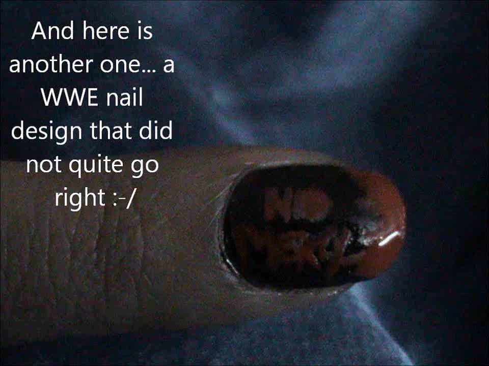 WWE Nail Design Fail !! - nail art for short nails that you should not ...