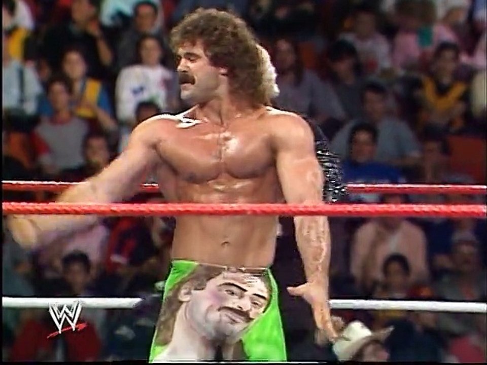 WWF Royal Rumble 1989 - Rick Rude & The Ultimate Warrior Super Posedown ...