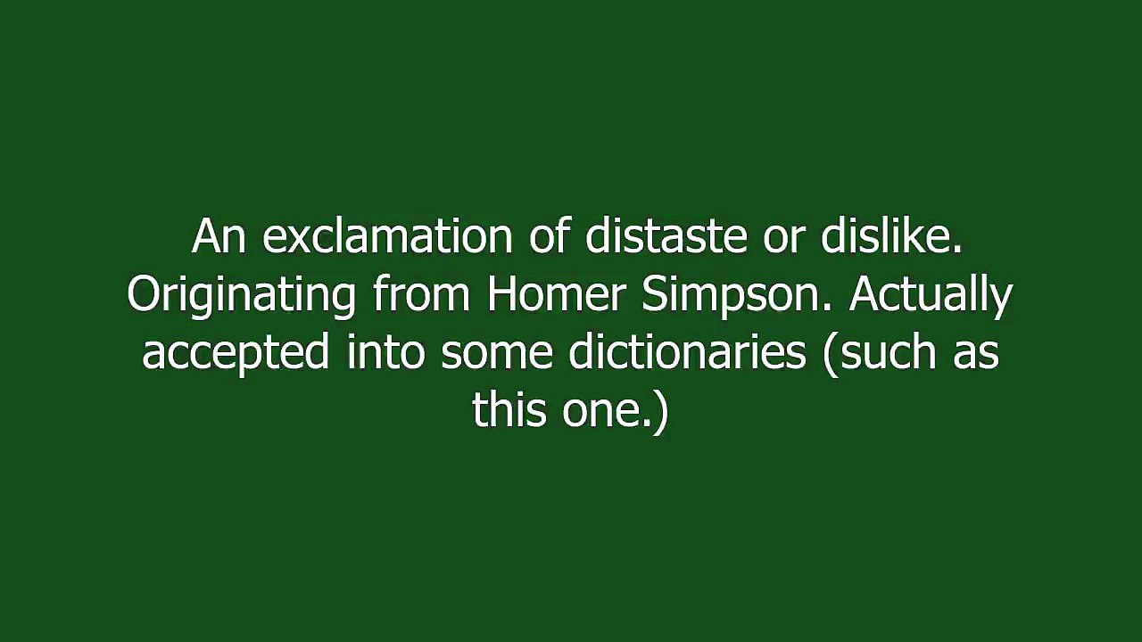 d'oh meaning and pronunciation - video Dailymotion