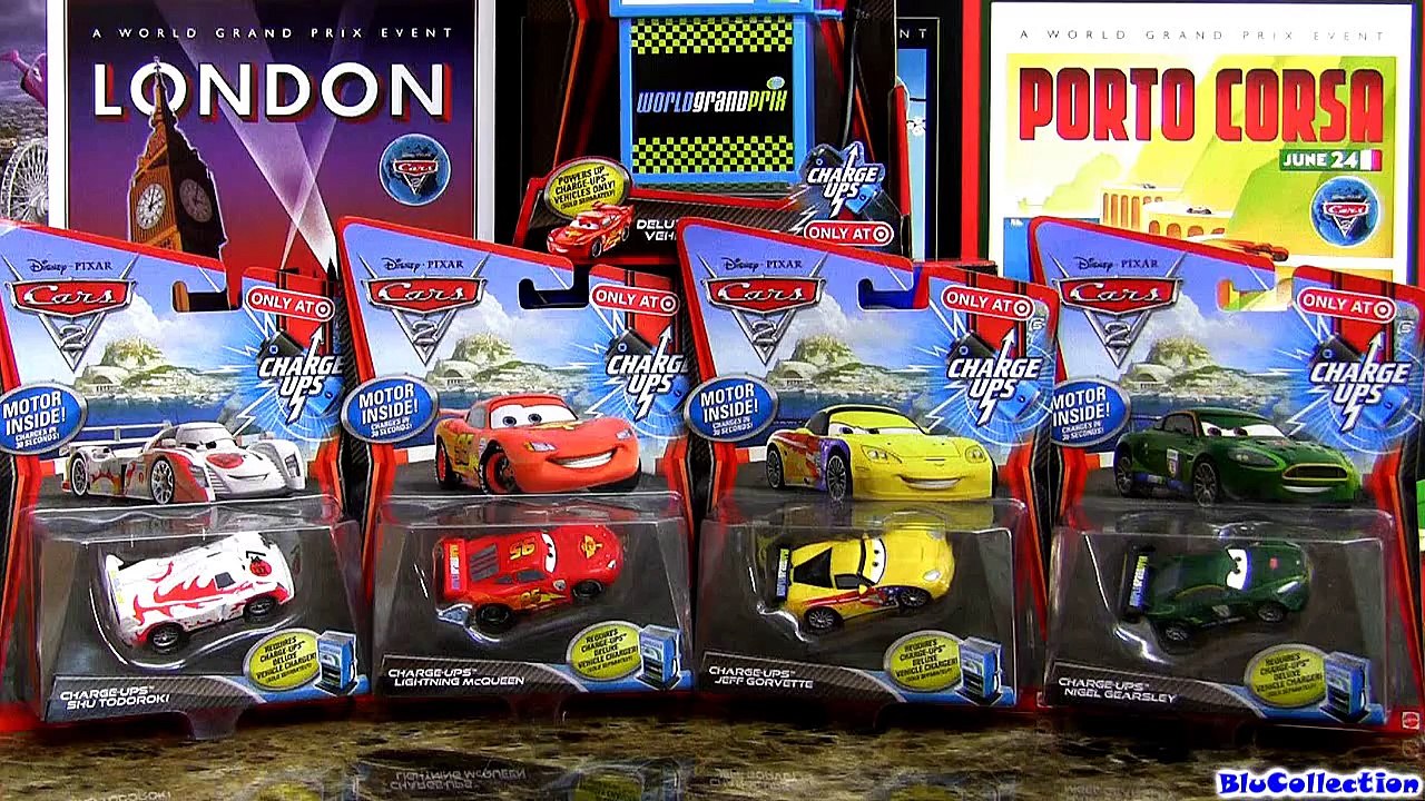 Cars 2 Charge Ups With Charge n Race Speedway Track Launcher Disney ...