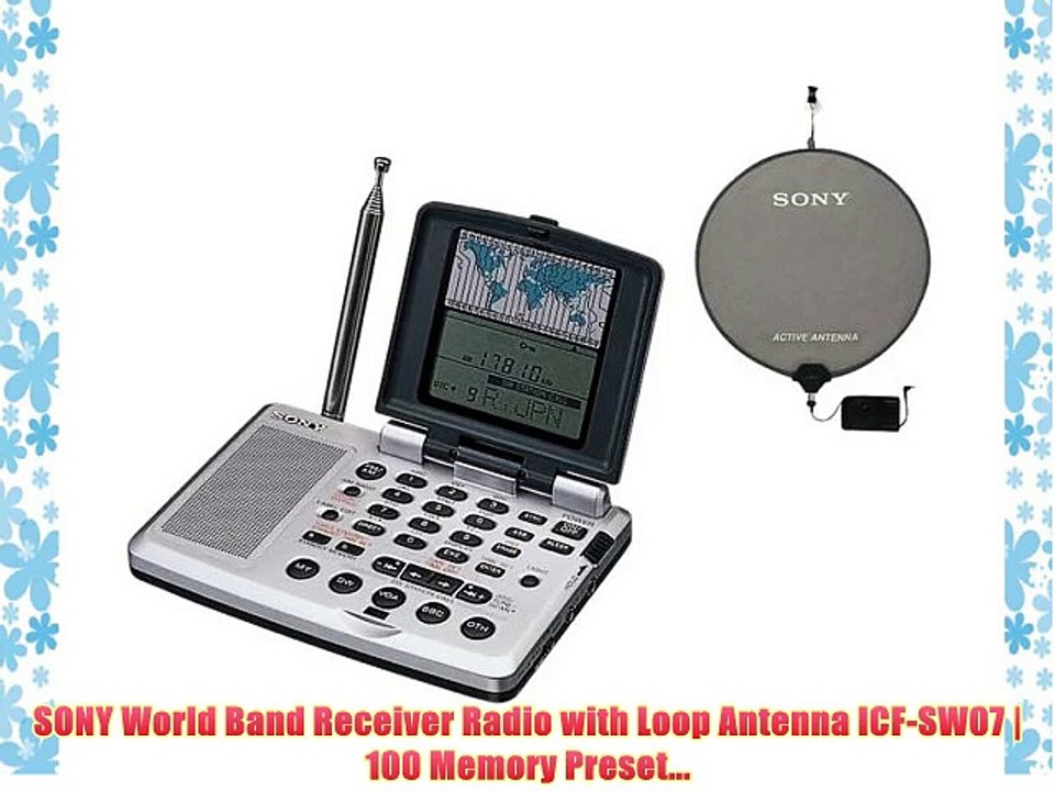 SONY World Band Receiver Radio with Loop Antenna ICF-SW07 | 100 Memory ...