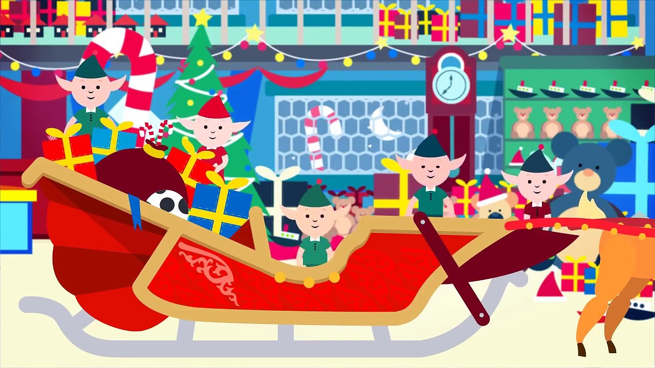 Five Little Elves Jumping on the Sleigh Song | Christmas Songs for Kids ...