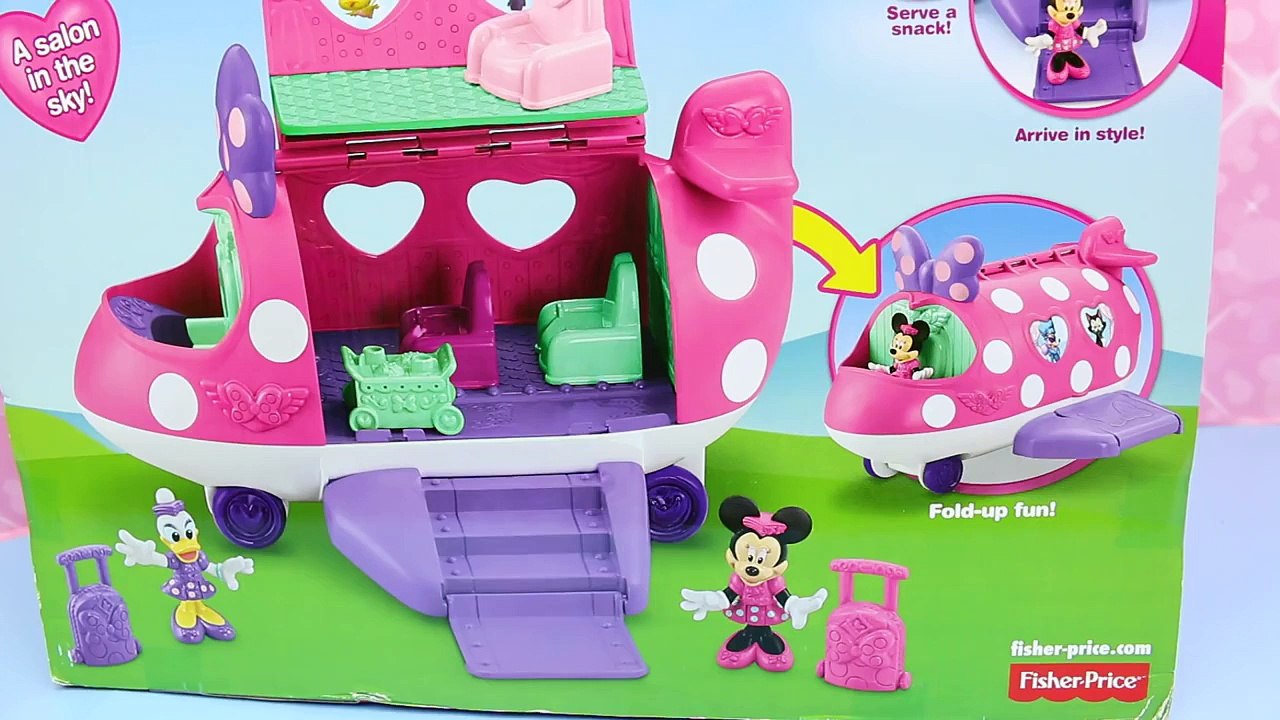 Minnie Mouse Polka Dot Jet Salon in the Sky Toy Review with Daisy Duck ...