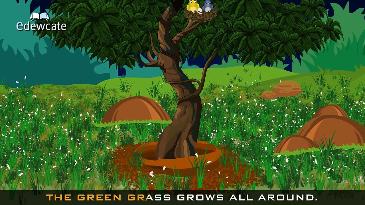 Edewcate english rhymes The green grass grows all around nursery rhyme ...