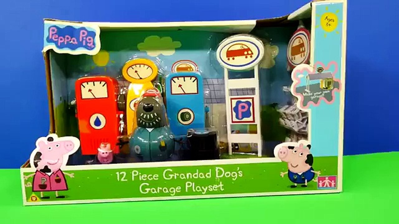 Peppa Pig 12 Piece Buildable Grandad Dogs Garage Playset Play Doh ...