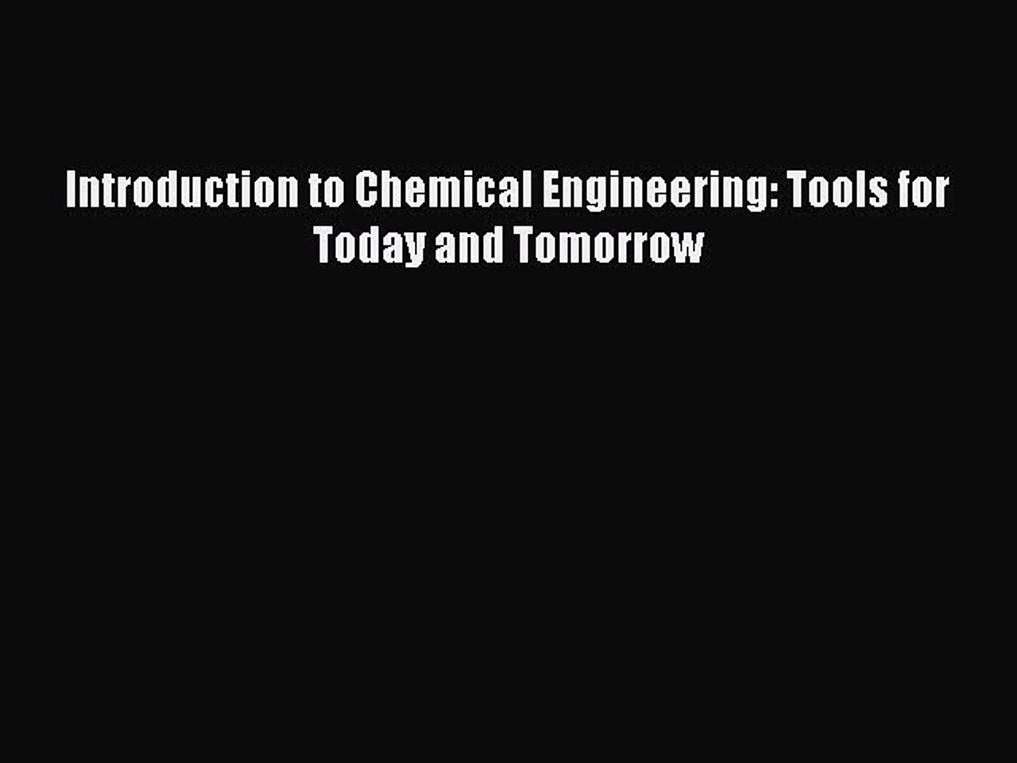 Chemical Engineering Tools
