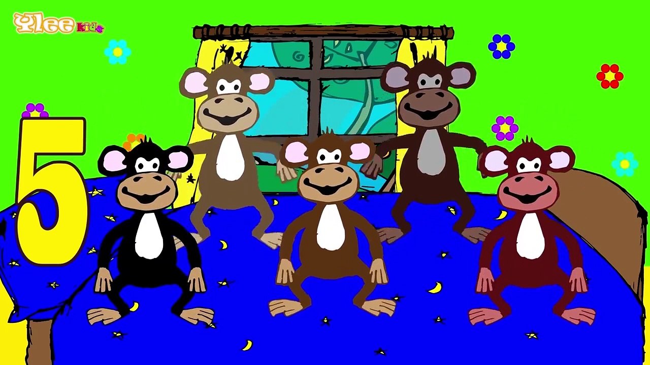 Cinco monitos canciones infantiles Yleekids - Dailymotion Video