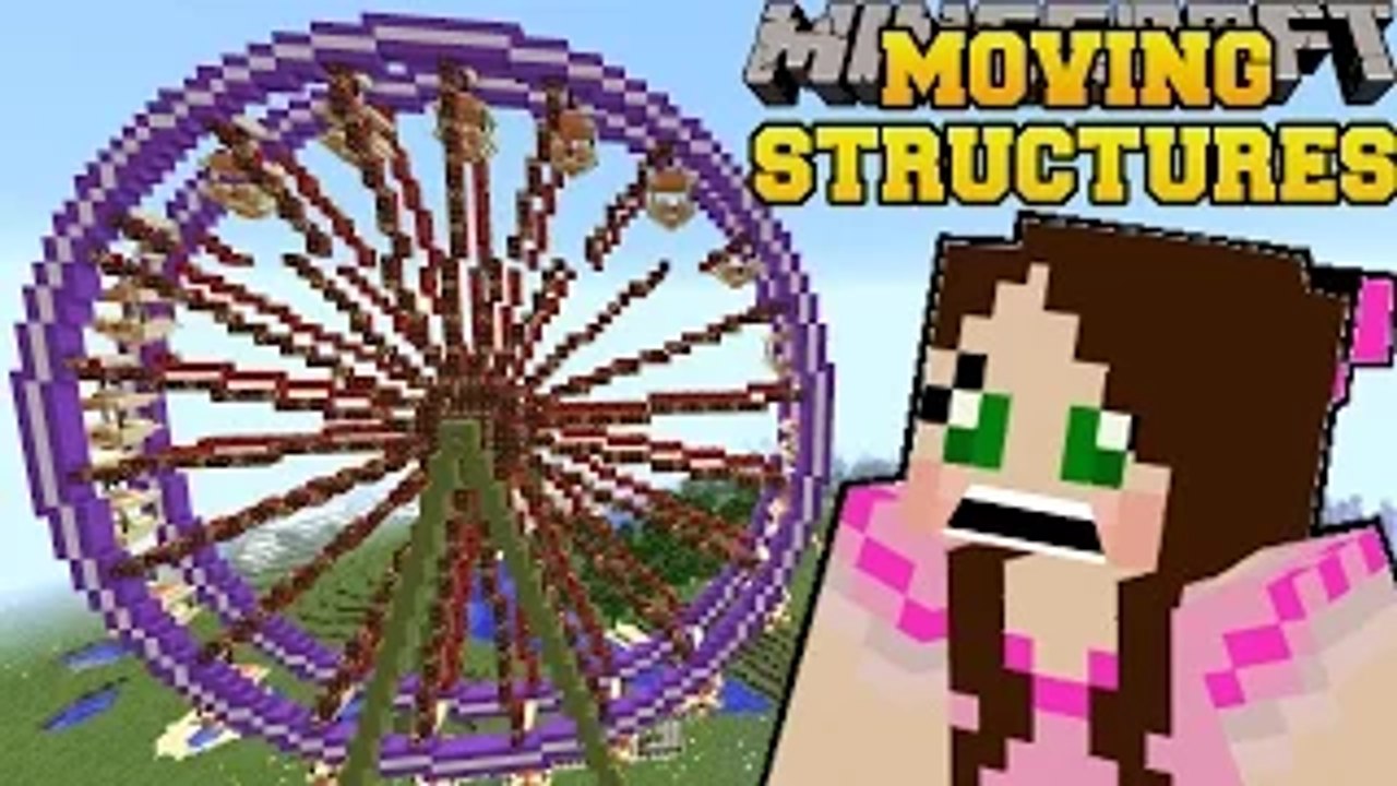 PAT AND JEN POPULARMMOS Minecraft: MOVING STRUCTURES GamingWithJen Mod ...