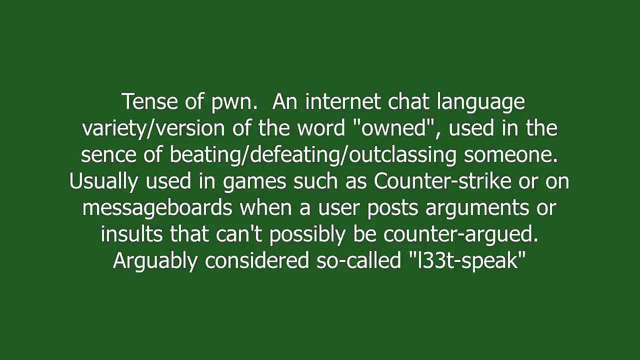 pwnd meaning and pronunciation - video Dailymotion