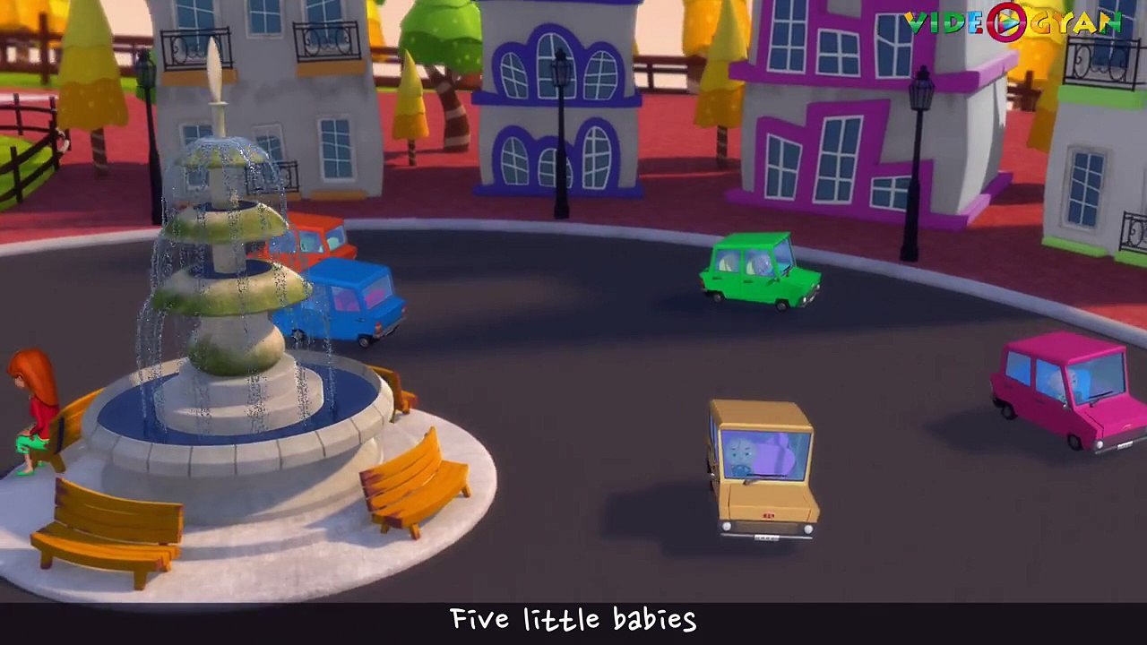 Five Little Babies Driving a Car | Nursery Rhyme | English Nursery ...
