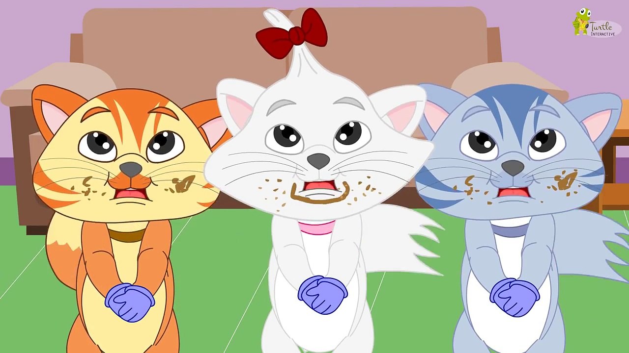 Three little kittens lost their mittens nursery rhyme - Dailymotion Video