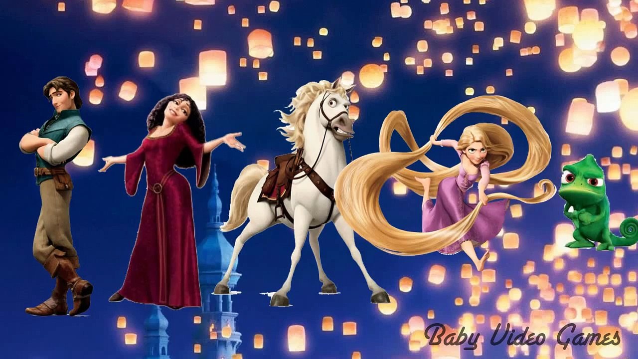 FINGER FAMILY Tangled and Rapunzel Disney Characters - Vidéo Dailymotion