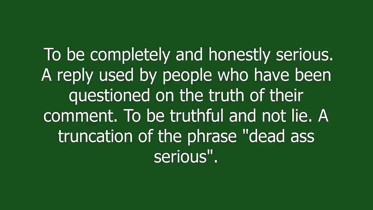 dead ass meaning and pronunciation - video Dailymotion