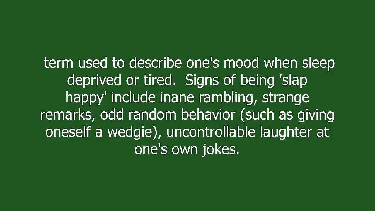 slap happy meaning and pronunciation - video Dailymotion