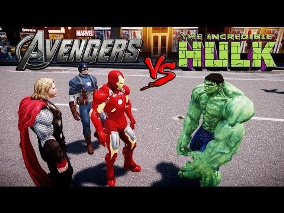 The Avengers vs Hulk - THOR, IRON MAN, CAPTAIN AMERICA VS HULK - Grand ...