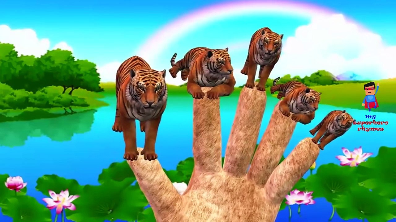 Finger Family Animals Cartoon Nursery Rhymes Collection | Animals 3D ...