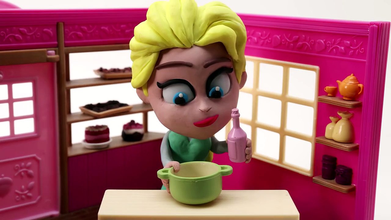 Does Elsa Eat Too Much? Play-Doh Disney Frozen Movie Clips Best Stop ...