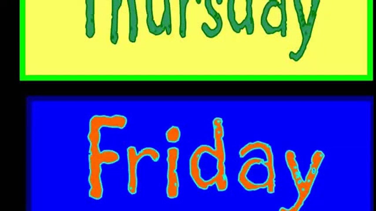 Days Of The Week Song - Dailymotion Video