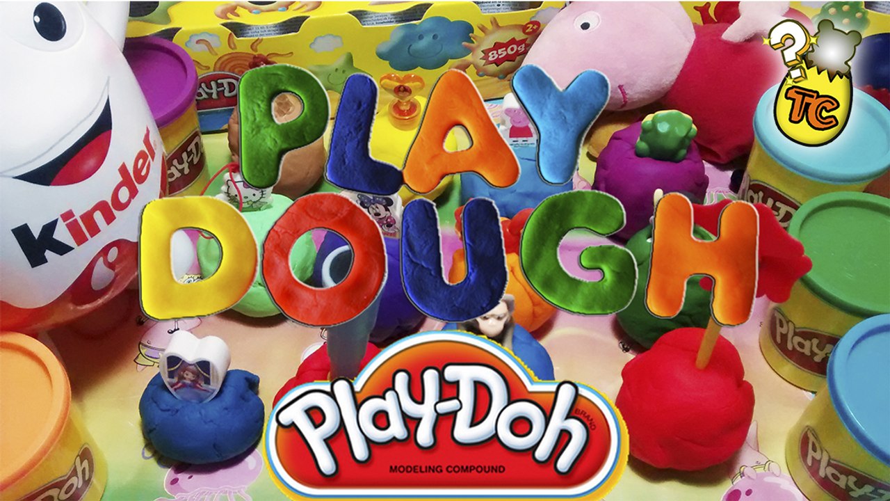 12 PLAY DOH SURPRISE EGGS PEPPA PIG DORA VIOLETTA DISNEY PRINCESS HELLO ...