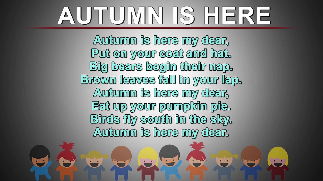 Autumn is Here | Kids Poems in English | Nursery Rhymes Songs With ...