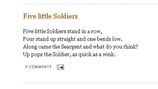 Five little Soldiers | Nursery Rhymes Songs With Lyrics and Action ...