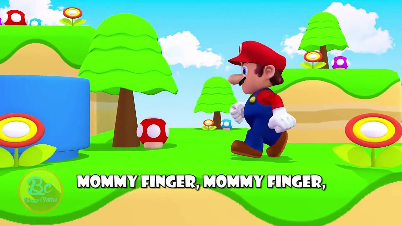 Super Mario Bros 3D Finger Family | Nursery Rhymes | 3D Animation In HD ...