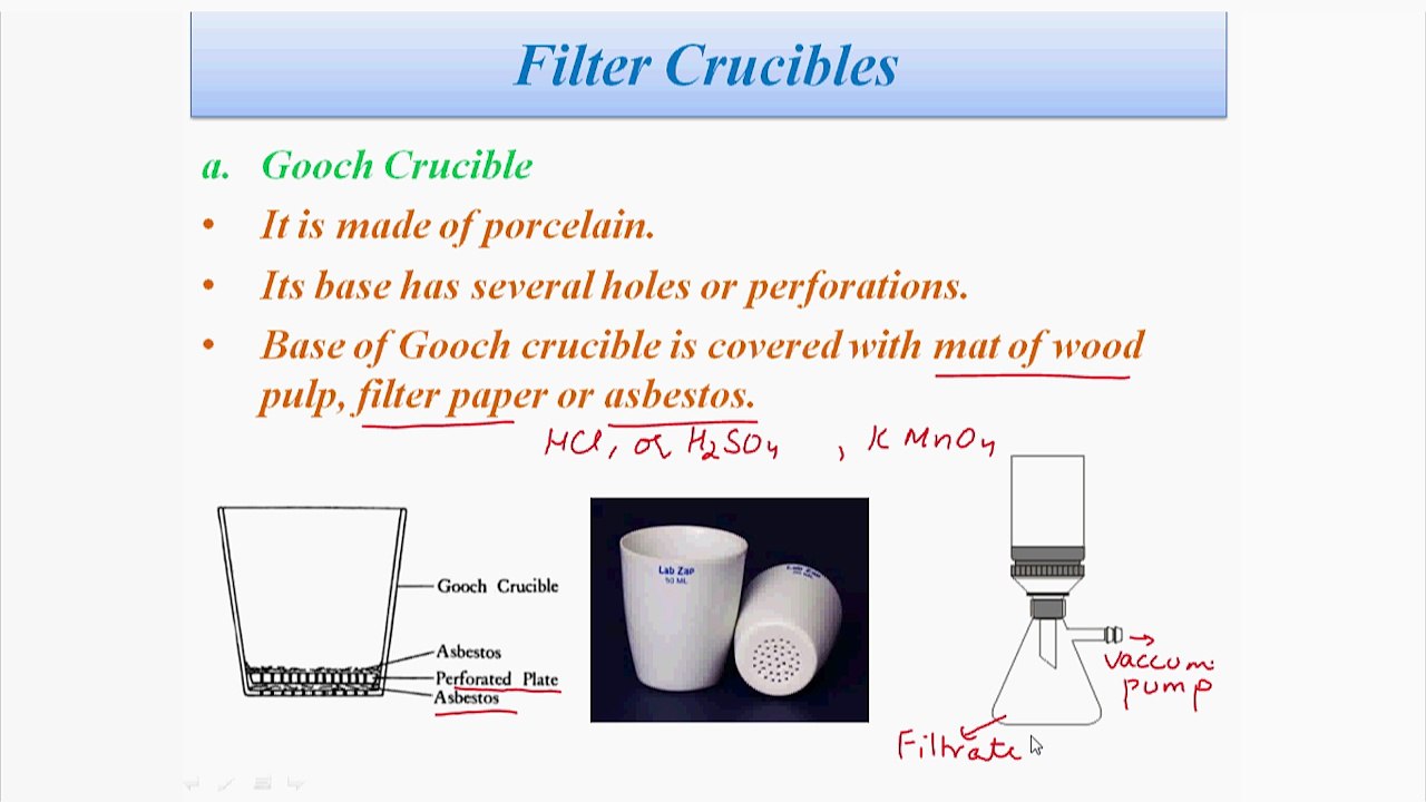 Filter Crucible & Crystallization - video Dailymotion
