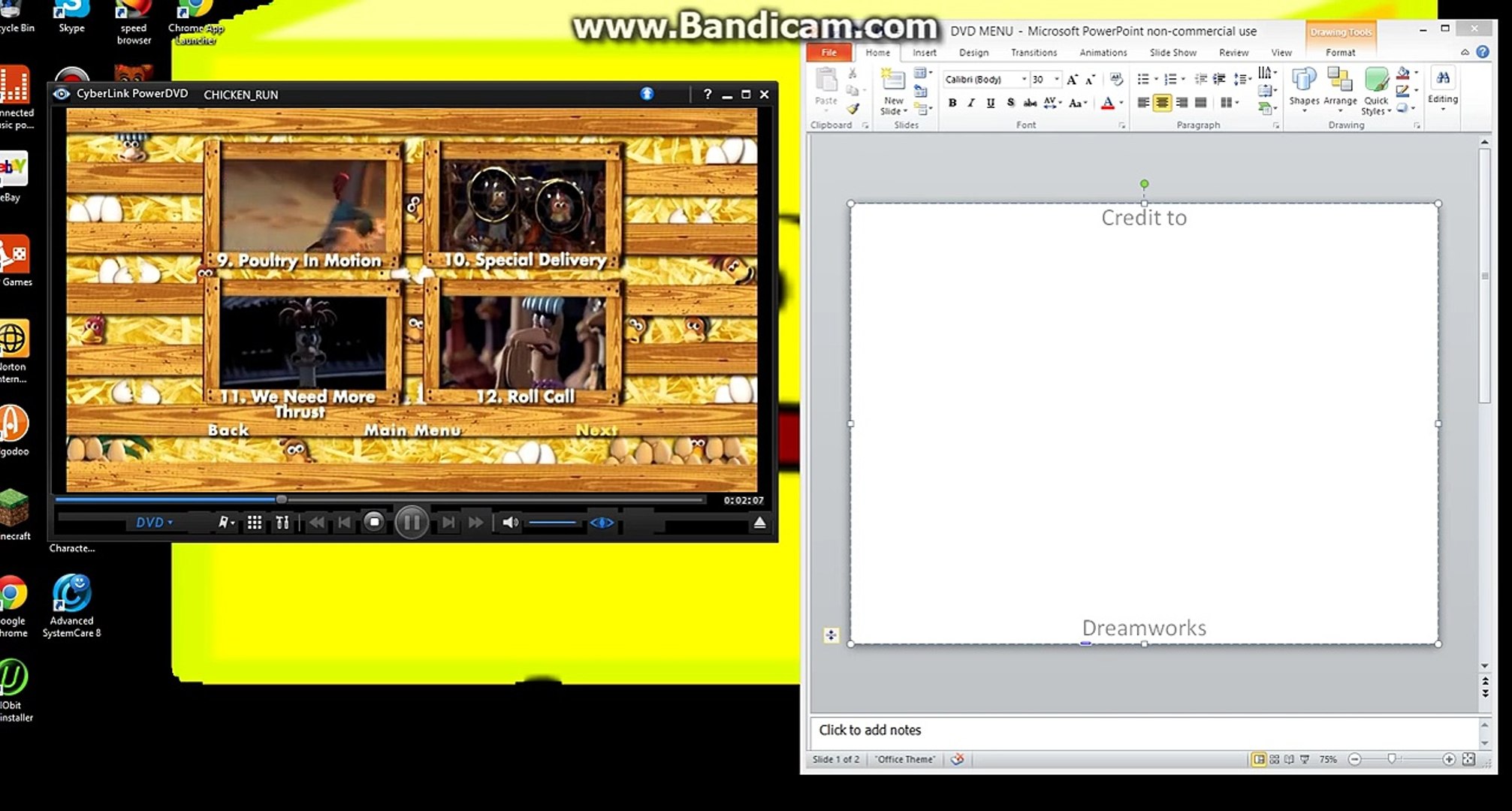 Chicken Run Dvd Menu