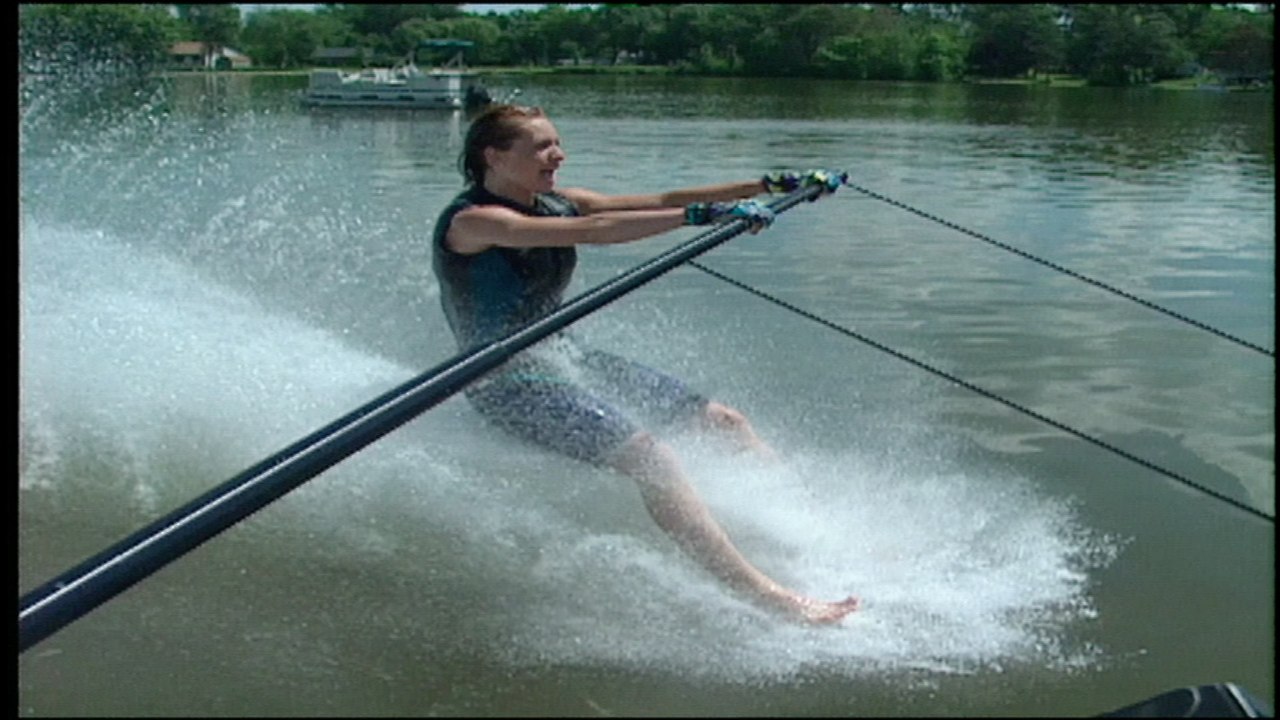 Barefoot Waterskiing - skiing without skis. Only for the really brave ...
