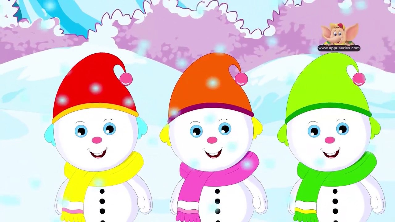 Five Little Snowmen | Childrens Nursery Rhyme With Lyrics | English ...
