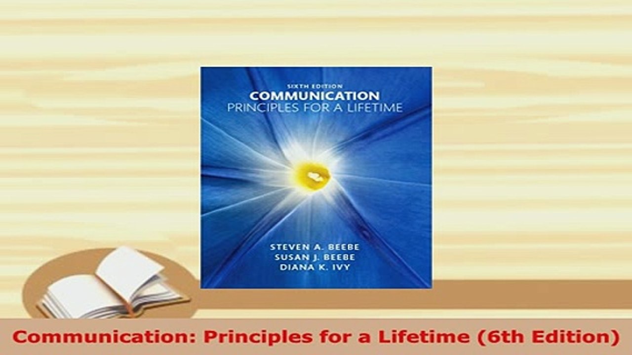 PDF Communication Principles for a Lifetime 6th Edition Free Books ...