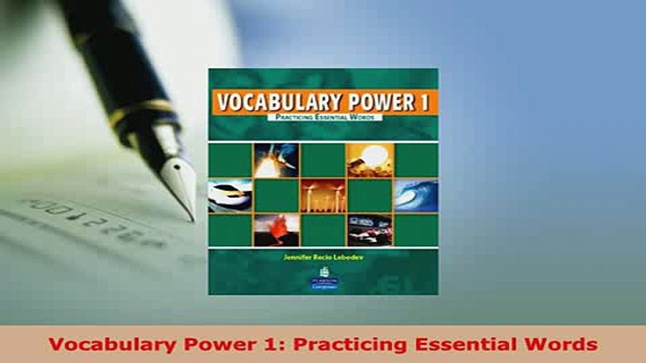Download Vocabulary Power 1 Practicing Essential Words Read Full Ebook ...