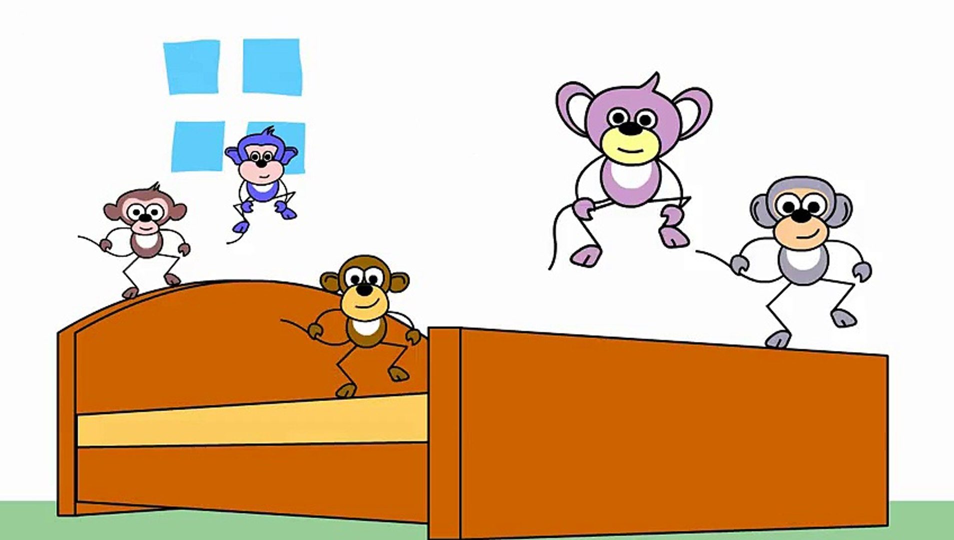 Five Little Oranges Jumping On The Bed