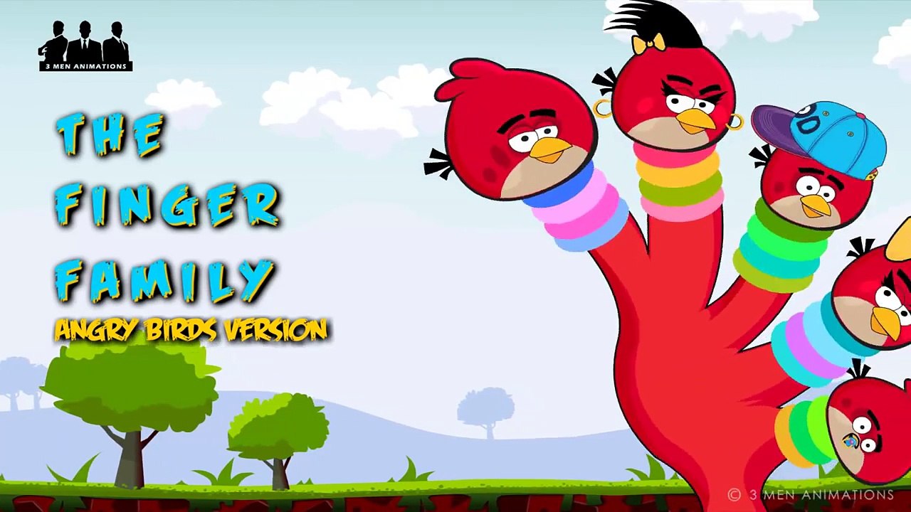 Finger Family Nursery Rhyme ANGRY BIRDS VersioN - 3 Men Animations ...