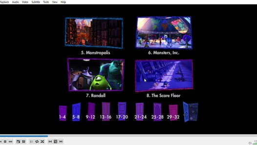 monsters inc dvd menu walkthrough disc 1 - video dailymotion