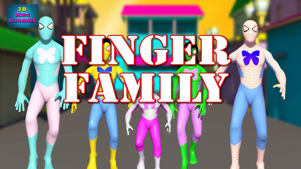 Finger Family In HD _ Spider Aka Butterfly Man Family Nursery Rhymes ...