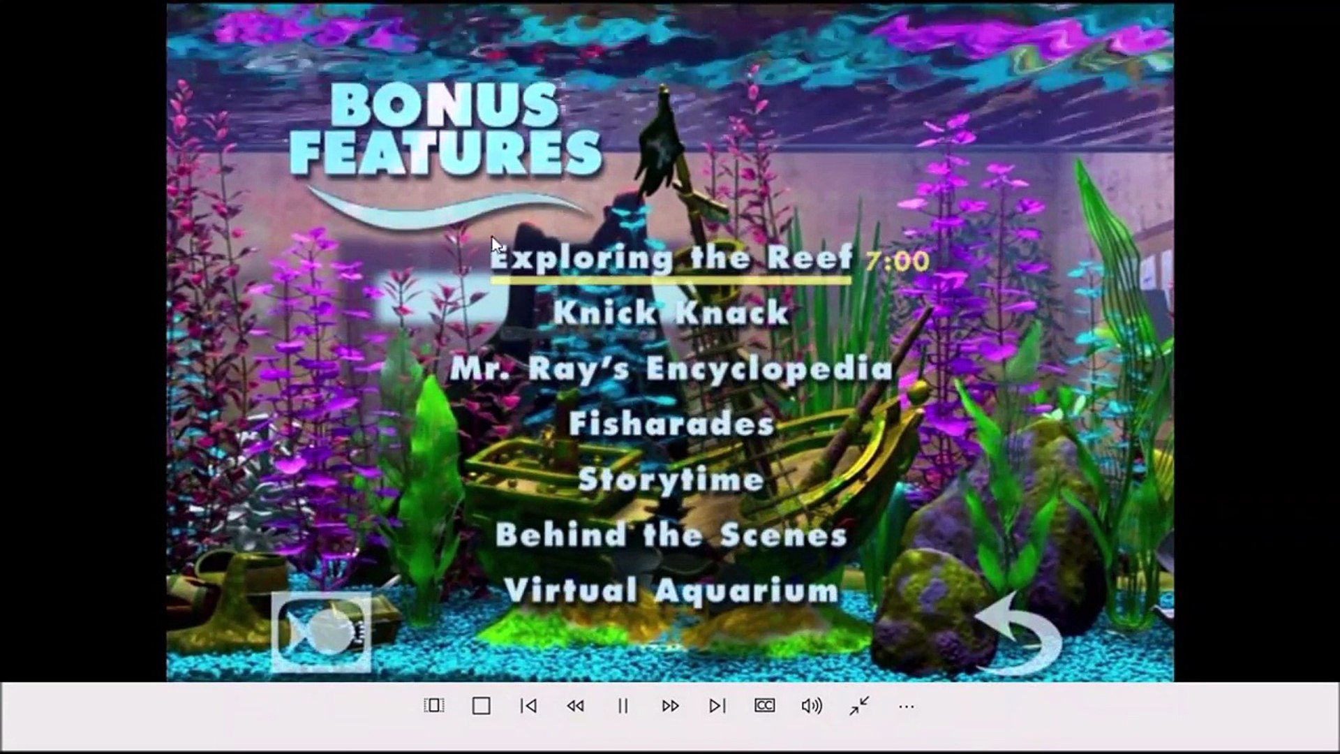 Finding Nemo Dvd Menu Disc 2