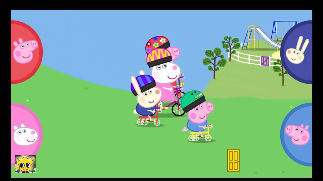peppa pig sports day long jump tug of war bike race video game 粉红猪小妹 ...