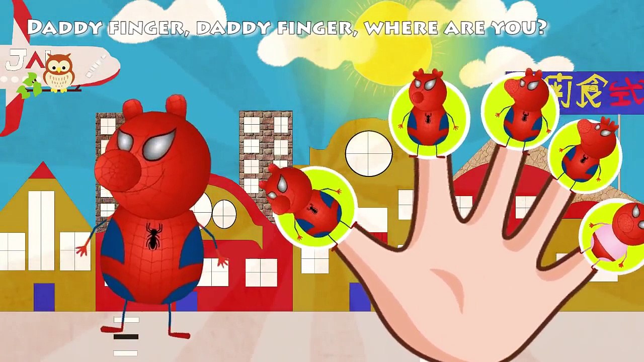 Spider man Peppa Pig Daddy Finger Finger Family Songs Finger Family ...